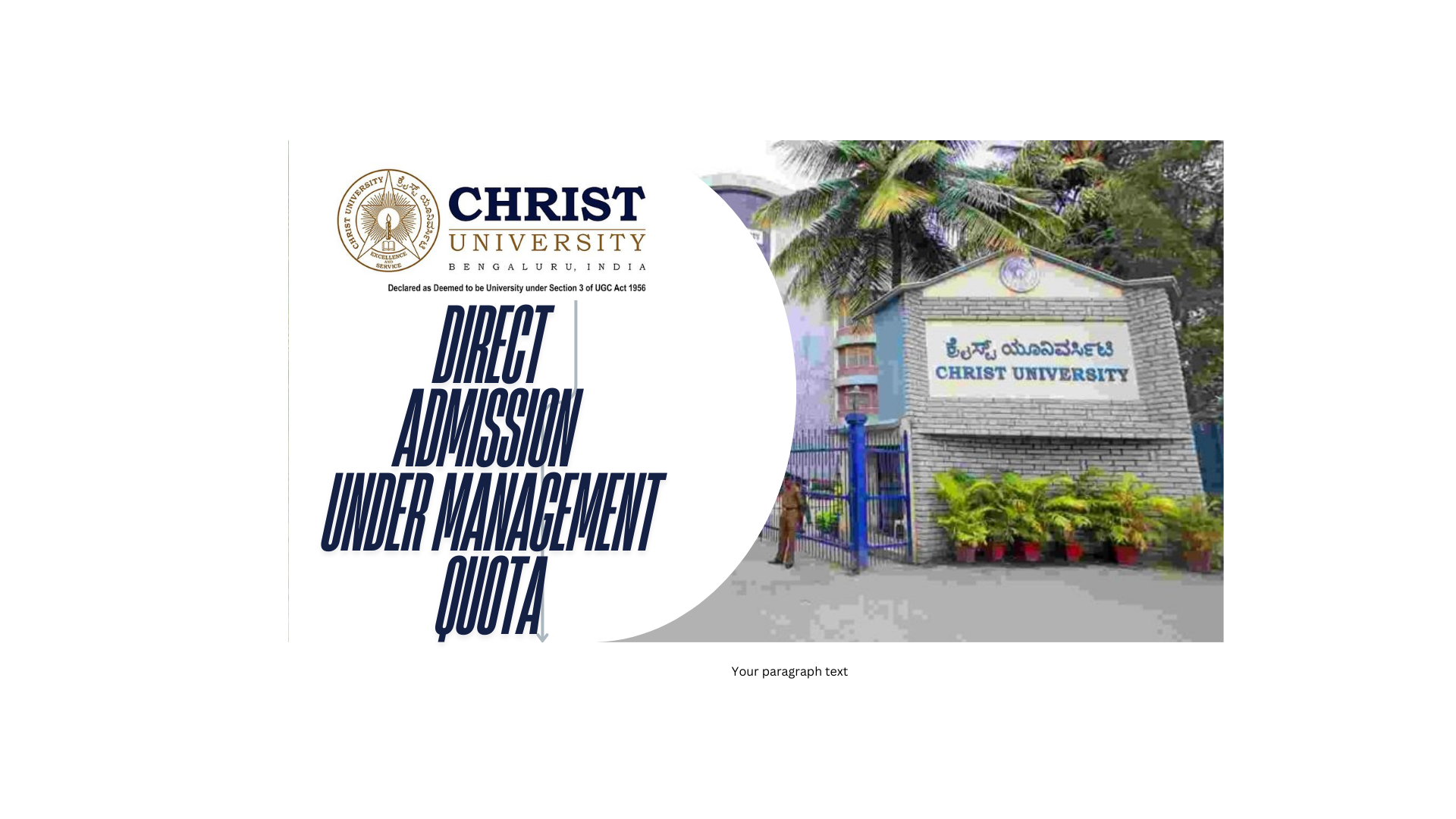 applications are opens for uG / pG and MBA in christ university 2025 ...